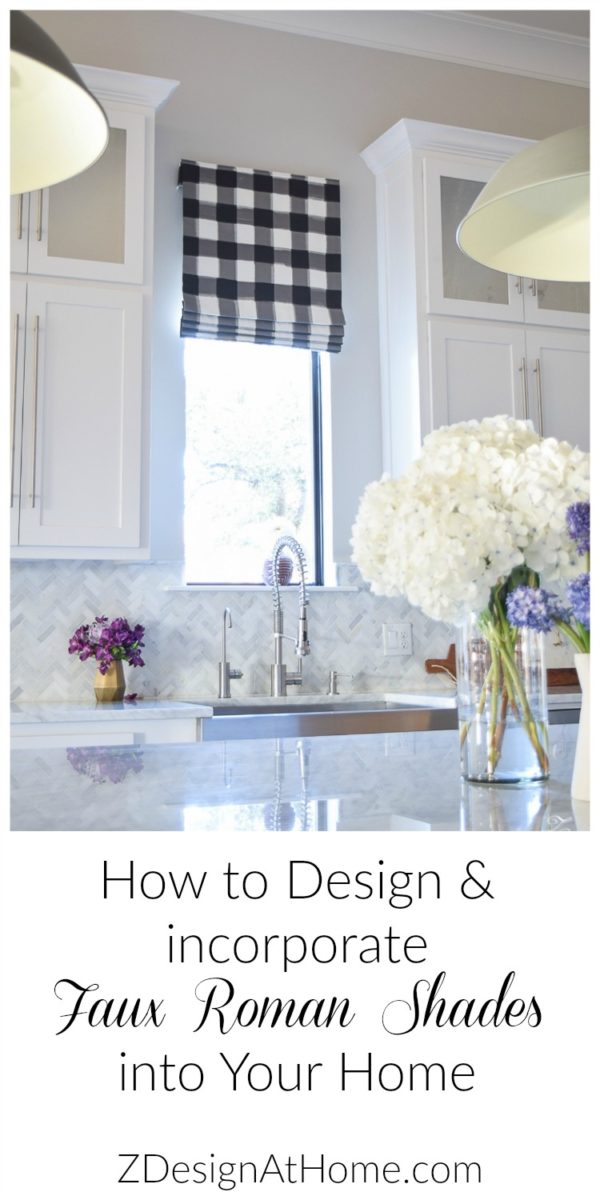 How to Design a Faux Roman Shade - ZDesign At Home