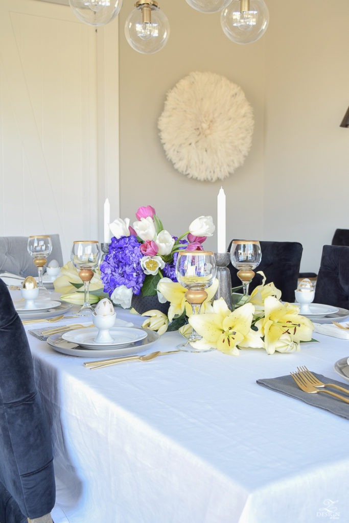 A Modern Easter Table Scape Holiday Entertaining Tour - ZDesign At Home
