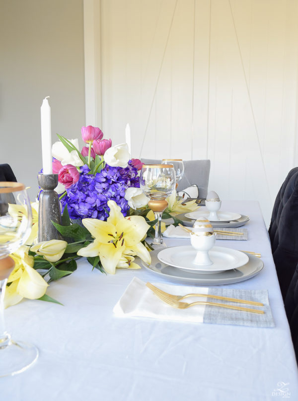 A Modern Easter Table Scape Holiday Entertaining Tour - ZDesign At Home