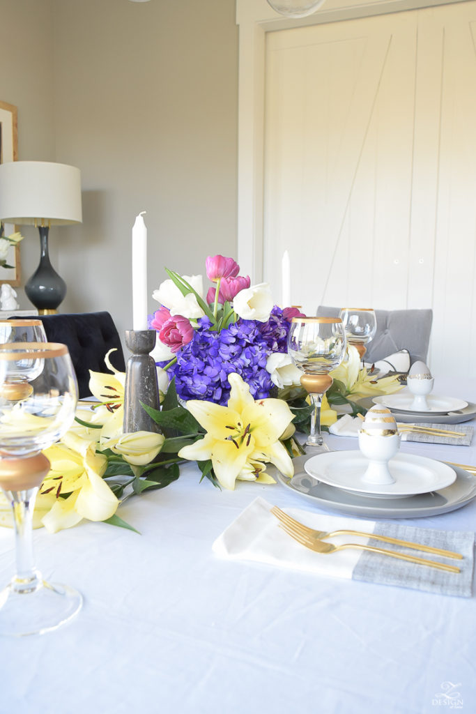 A Modern Easter Table Scape Holiday Entertaining Tour - ZDesign At Home