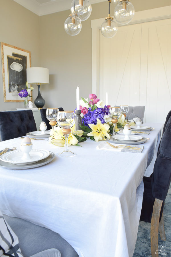 A Modern Easter Table Scape Holiday Entertaining Tour - ZDesign At Home