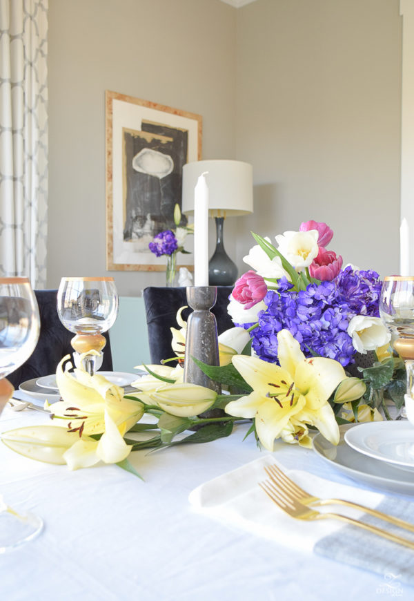 A Modern Easter Table Scape Holiday Entertaining Tour - ZDesign At Home