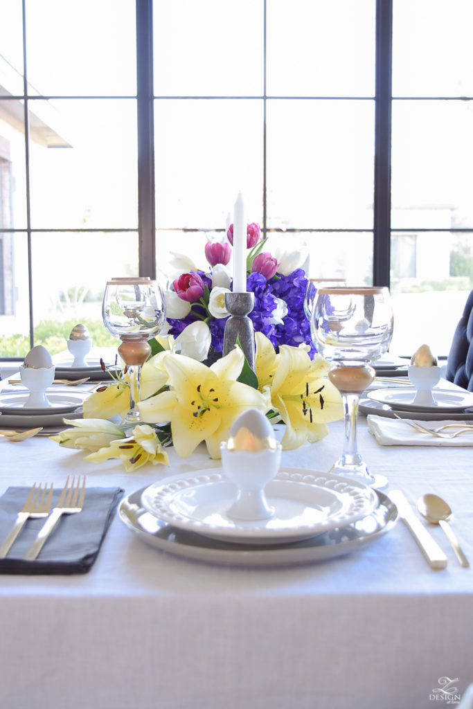 A Modern Easter Table Scape Holiday Entertaining Tour - ZDesign At Home