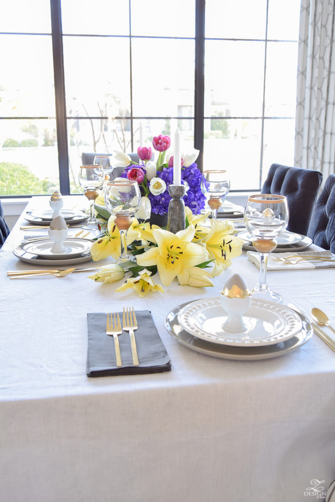 A Modern Easter Table Scape Holiday Entertaining Tour - ZDesign At Home