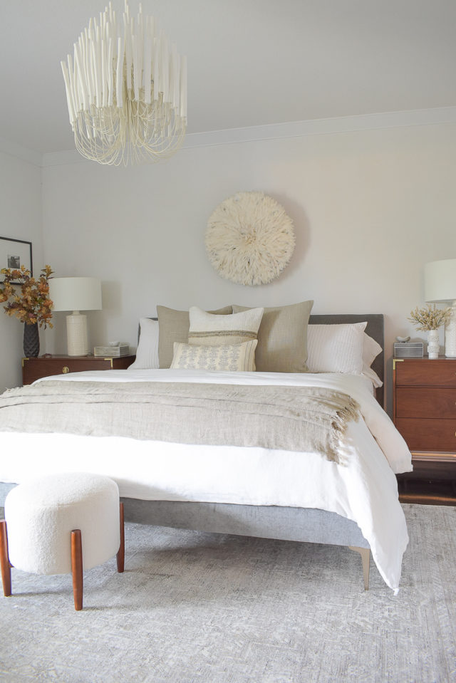 Layered, Neutral Fall Bedroom Tour - ZDesign At Home