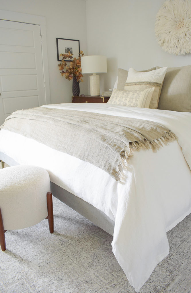 Layered, Neutral Fall Bedroom Tour - ZDesign At Home
