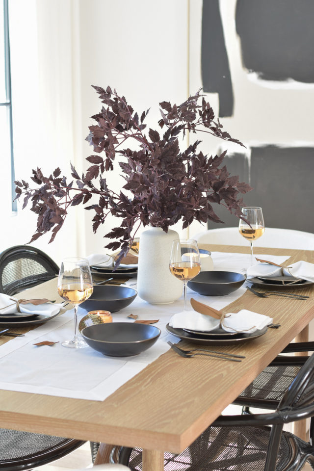 Scandinavian Inspired Fall to Thanksgiving Table Scape - ZDesign At Home